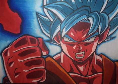 Goku Super Saiyan Blue Kaioken X10 R Animeart