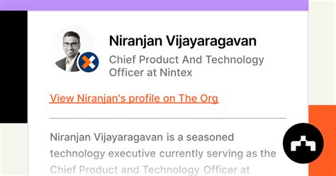 Niranjan Vijayaragavan Chief Product And Technology Officer At Nintex