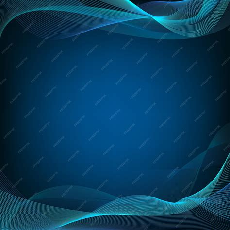 Premium Vector Swaying Wavy Lines Abstract Wave Background Blue