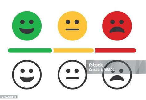이모티콘 아이콘 세트 이모티콘 얼굴 행복 슬픔 만족 미소 다양한 감정 5에 대한 스톡 벡터 아트 및 기타 이미지 5 감정 개념 Istock