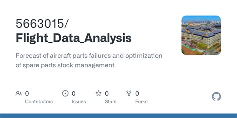 GitHub Flight Data Analysis Forecast Of Aircraft Parts Failures And Optimization Of