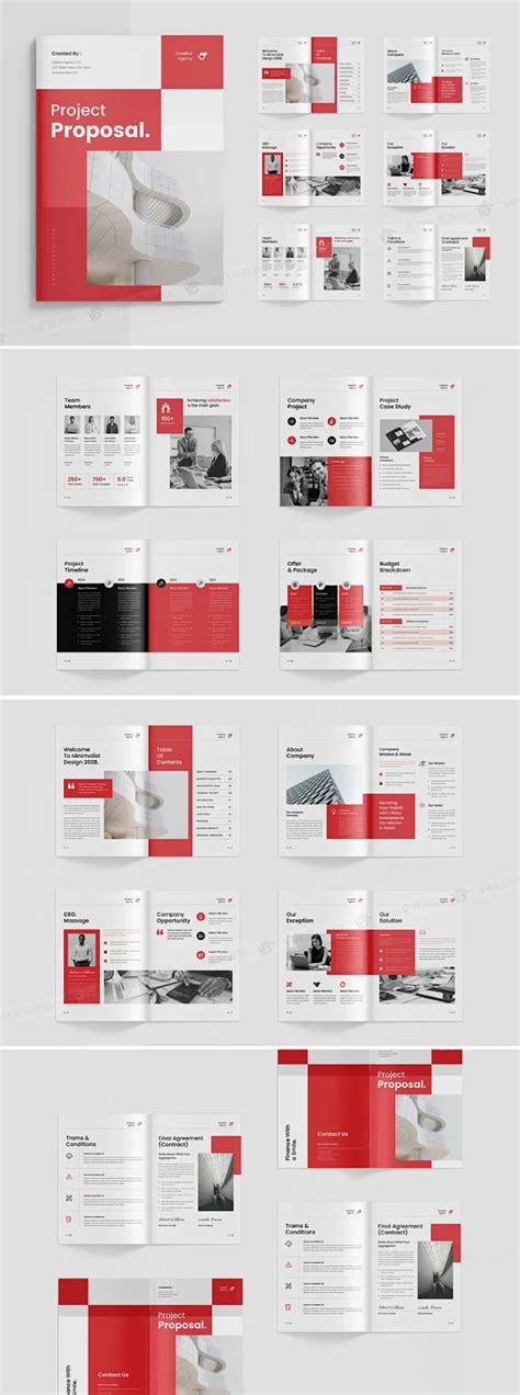 杂志模板 公司简介项目提案宣传手册杂志画册indd Docx设计模板 花瓣网