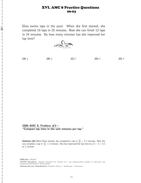 Amc 8 Math Practice Questions Amc 8 Math Practice Questions