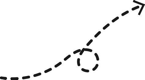 Hand Drawn Dashed Arrow Shape 21999509 Png