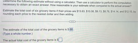 Solved Determine The Following Estimate Without Using A Calculator