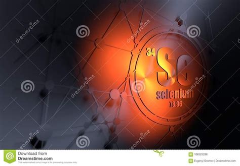 Elemento Químico Del Selenio Stock De Ilustración Ilustración De