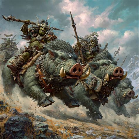 Orc Boar Riders Military Formation In The Sagas World Anvil