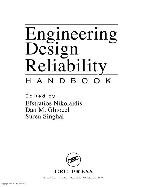Solution Crc Engineering Design Reliability Handbook Studypool