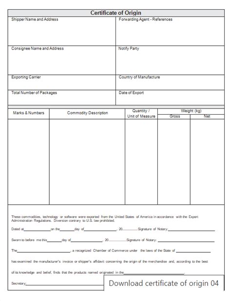 Certificates Of Origin Bedford Area Chamber Of Commerce