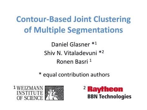 Ppt Contour Based Joint Clustering Of Multiple Segmentations