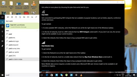 Paid Wifi Mobile App Is Available With Windows Recent Build