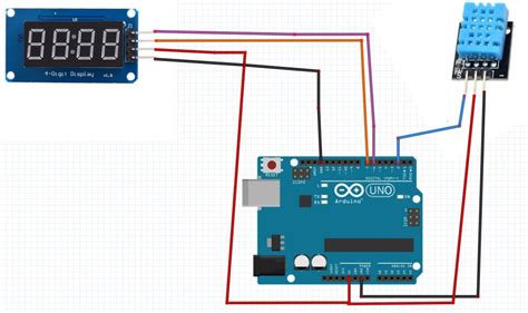 Arduino Temperature Alarm Led Display Flash Beep Visuino Visual