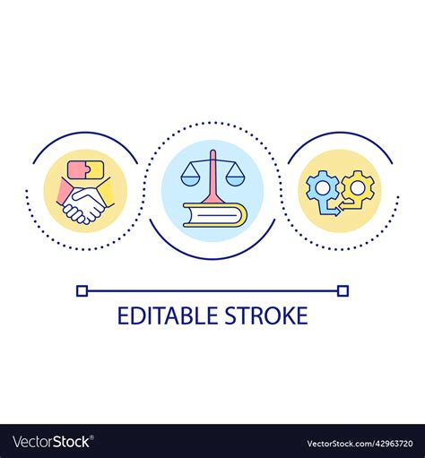 Legal Cooperation Loop Concept Icon Royalty Free Vector