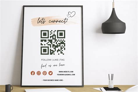 Social Media QR Code Sign Template Grafika Przez Haffa Studio Creative Fabrica