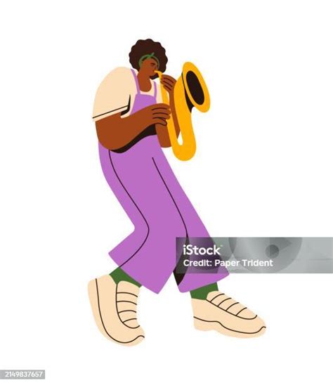 색소폰 연주자는 관악기로 음악을 연주하고 재즈 콘서트에서 공연합니다 음악가가 손에 금색 색소폰을 들고 있습니다 재능 있는 소녀가 트럼펫 색소폰을 불고 있습니다 흰색 배경에