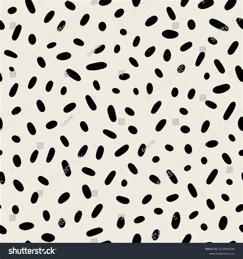 Vector Seamless Pattern Monochrome Organic Shapes Stock Vector Royalty Free 2178367265