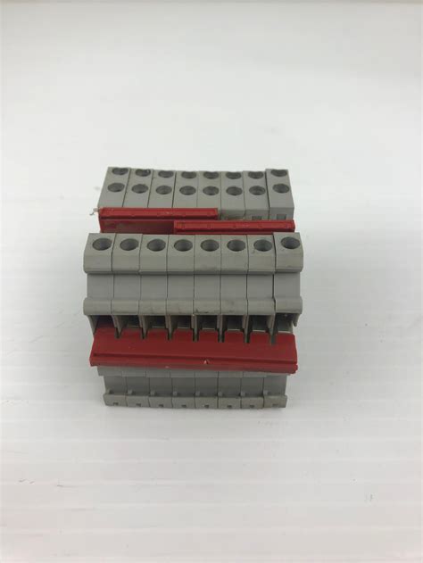 Phoenix Ut 4 Twin Terminal Block 600v 4mm² 30a Lot Of 8