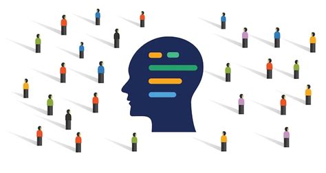 Premium Vector Artificial Intelligence Ai Public Crowd Response Massive Implementation Head Coding