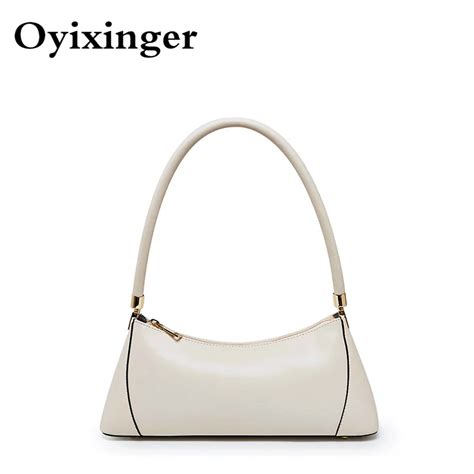 Oyixinger 2024 Новая модная сумка под руку Дизайнерская Женская роскошная кожаная сумка на плечо