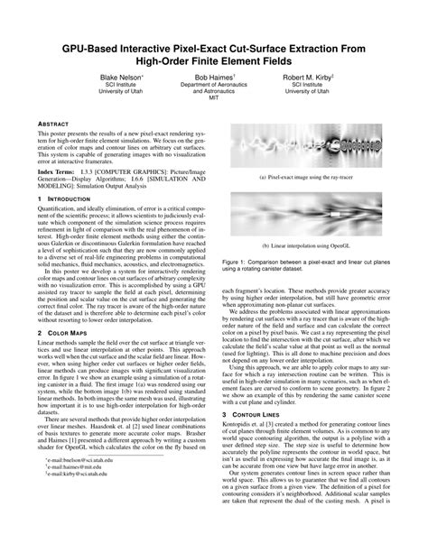 PDF GPU Based Interactive Cut Surface Extraction From High Order