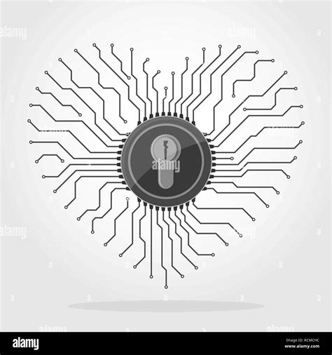 Electronic Lock Icon In Flat Design Vector Illustration Information
