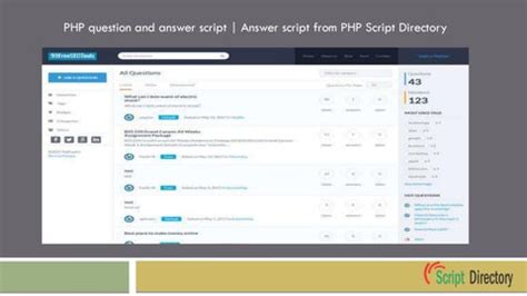 Answer Clone PHP Question And Answer Script Answer Script PHP Script Directory By Smith