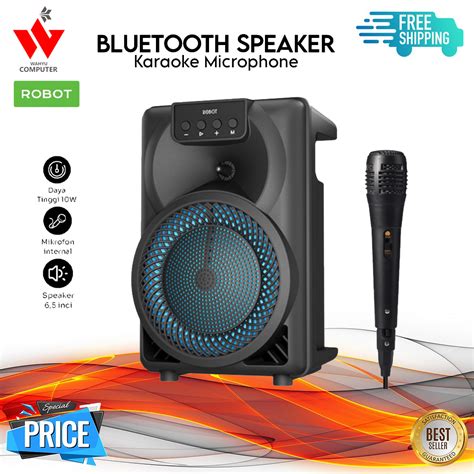 Robot Rb350 Speaker Karaoke Bluetooth 5 3 With Microphone Mic Lazada Indonesia