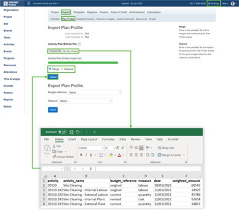 Synchro Construction Solution Activity Planned Entries Export And Import Communities