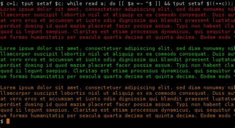 bash script to print a text file in color stack overflow