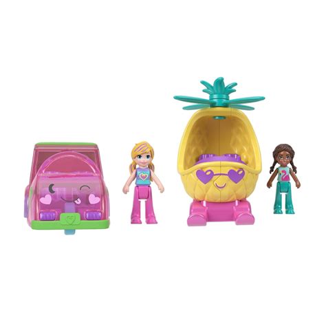 Polly Pocket Micro Vehicle And Doll Set 2 Pack Includes Polly In A
