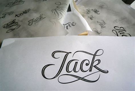 Seblester Co Uk Found Type Hand Lettering Drawings For Babefriend Jack Tattoo