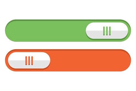 Green And Orange Slider Button Material Graphic By Microvectorone · Creative Fabrica