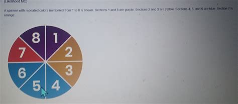 solved likelihood mc a spinner with repeated colors numbered from 1