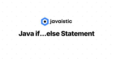 Java Ifelse Statement Javaistic
