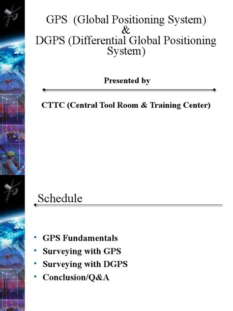 Gps Global Positioning System And Dgps Differential Global Positioning System Pdf Global