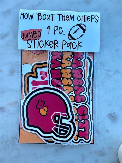 3 Inch Kansas City Chiefs Stickers Easy Peel Stickers Water Etsy