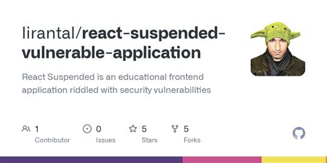 Github Lirantalreact Suspended Vulnerable Application React Suspended Is An Educational