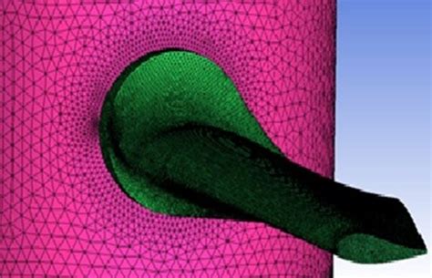 Grid System Of The Rotor The Unstructured Mesh Was Selected For This Download Scientific