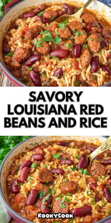 Spicy Louisiana Red Beans And Rice With Sausage Delight