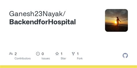 Github Ganesh Nayak Backendforhospital