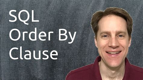 Sql Order By Clause Youtube
