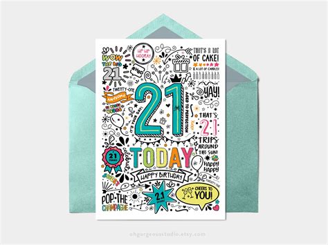 Printable 21st Birthday Cards Free Printable Birthday Cards