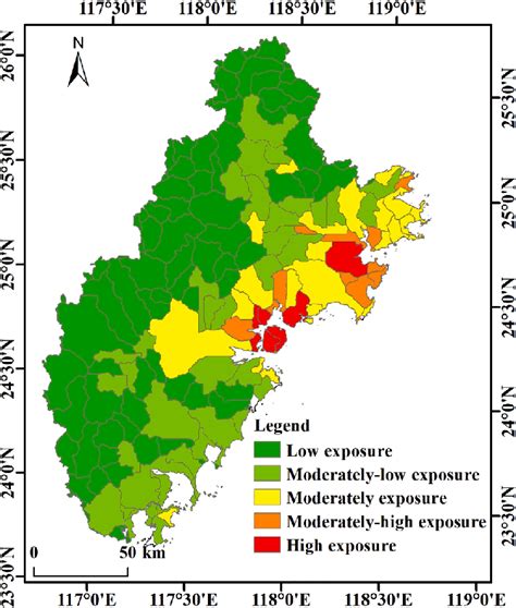 Spatial Distribution Of Population Exposure Of Geological Disaster Download Scientific Diagram