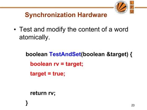 Os Process Synchronization Unit3 Synchronization Ppt Free Download