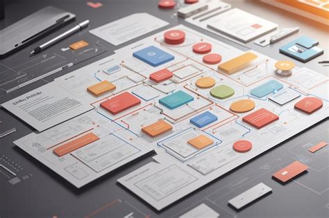 Premium Photo Ux Ui Flowchart Application Development Prototype