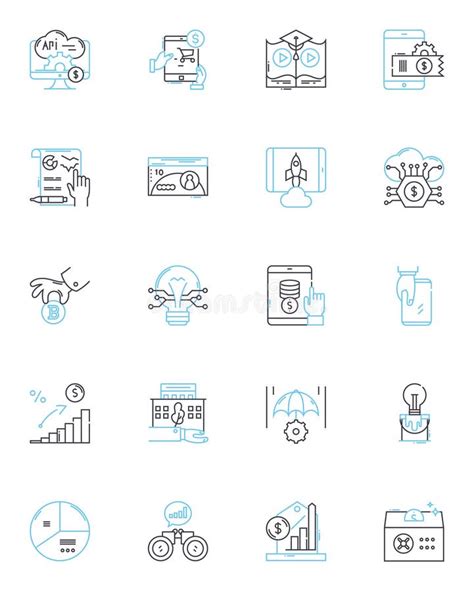 Business Strategy Linear Icons Set Planning Execution Analysis Tactics Innovation