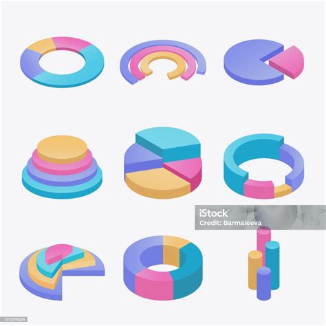 등분 측정 데이터 및 금융 그래픽 통계 다이어그램 및 인포그래픽 요소입니다 원형 차트 및 그래픽 일러스트레이션 3차원 형태에 대한 스톡 벡터 아트 및 기타 이미지 Istock
