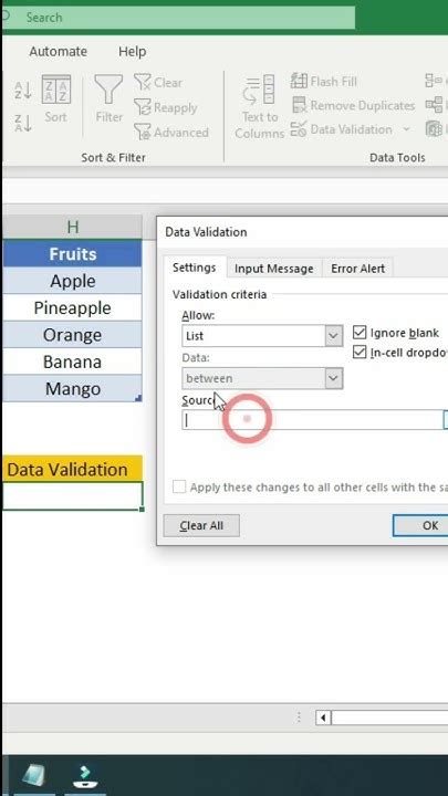 excel data validation exceltips exceltutorial howto tutorials youtube
