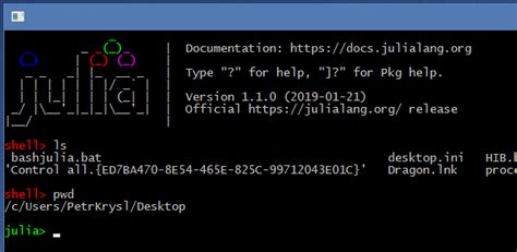 Using Julia On Git Bash New To Julia Julia Programming Language