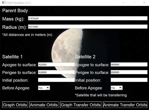 Github Carter Te Orbit Simulator Program That Can Plot And Animate Orbits And Satellite